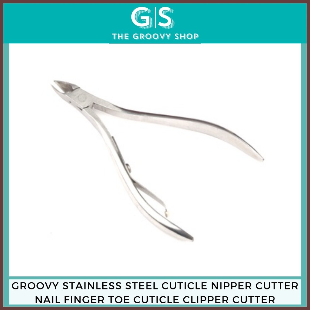 ∮ Groovy Stainless Steel Cuticle Nipper Cutter Nail Finger Toe Cuticle ...