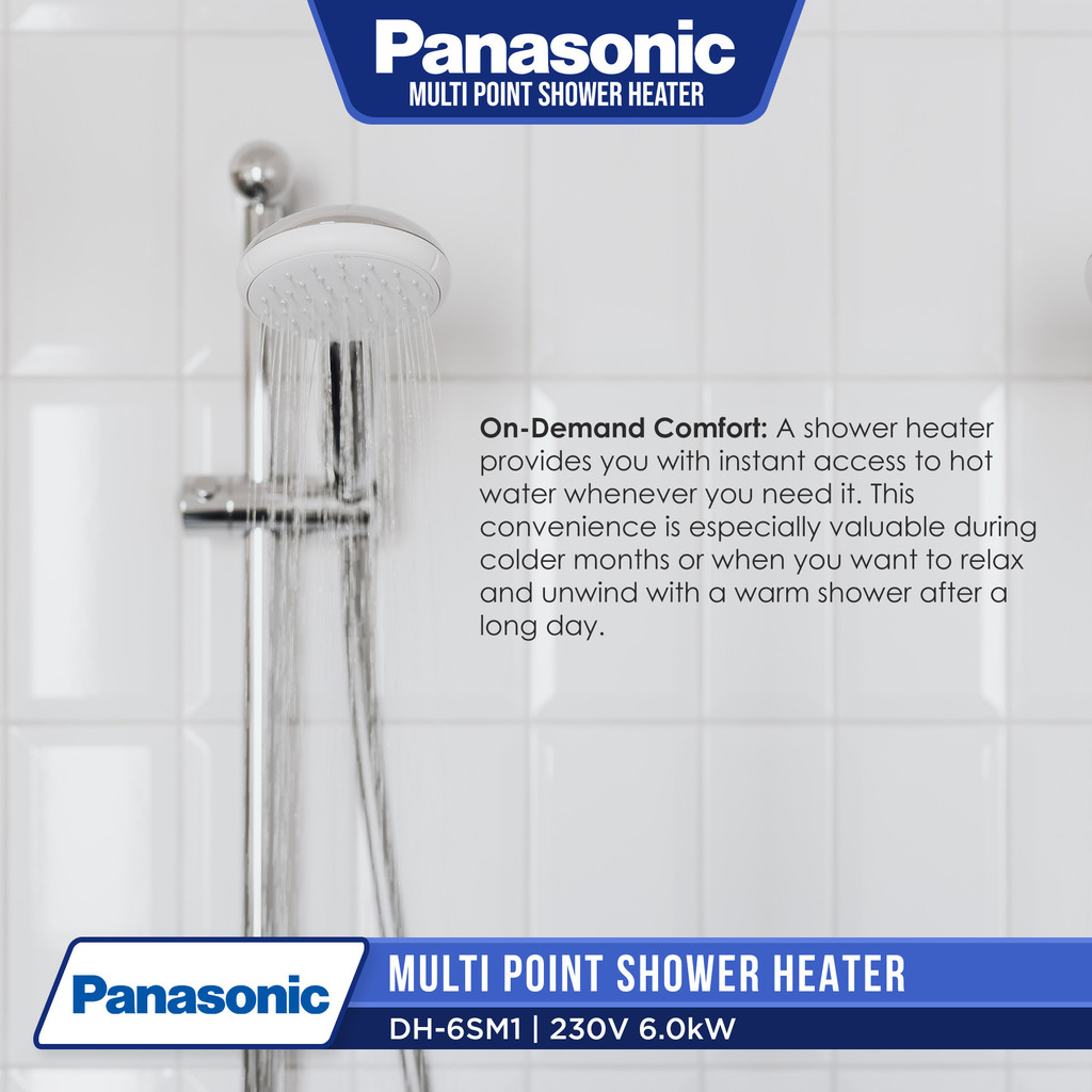 Water Heater Multi Point Compact Shower Heater Panasonic (DH-6SM1 ...
