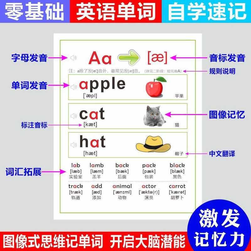 English Phonics Pronunciation Rules Chart Wall Poster Full Version Mind ...