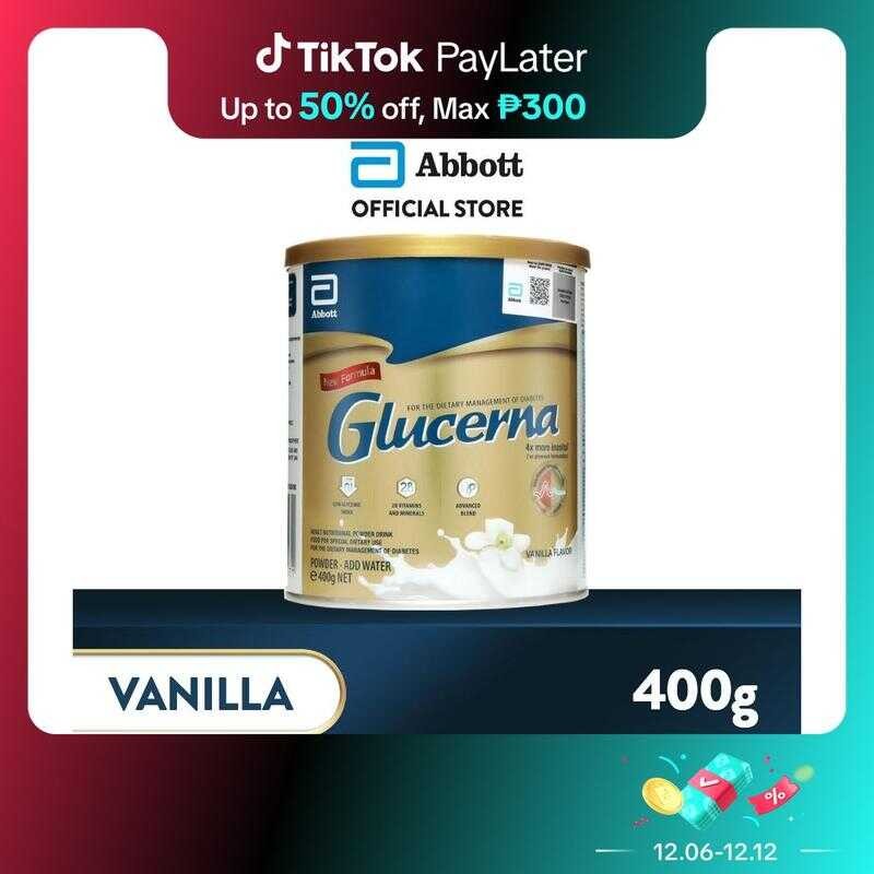 Glucerna Vanilla 400G For Diabetic Nutrition Powder Milk Drink 3D4 7E6 ...