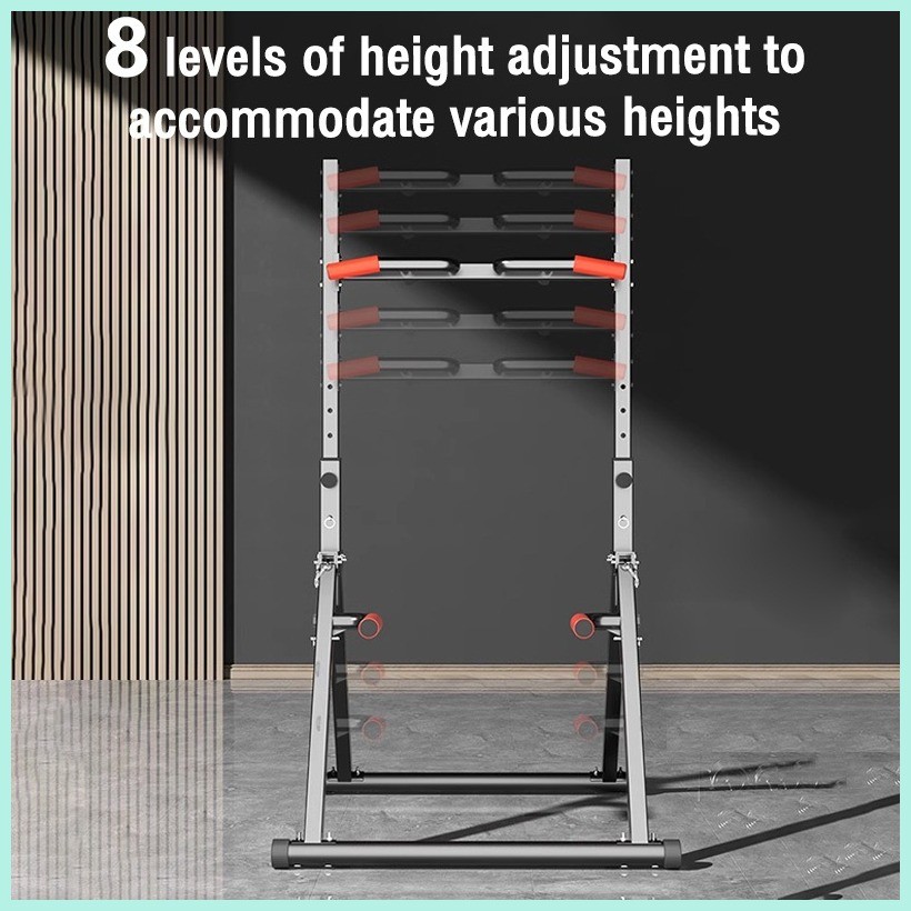 Folding Fitness Pull Up Station Tower Power Dip Gym Home Bar Exercise ...