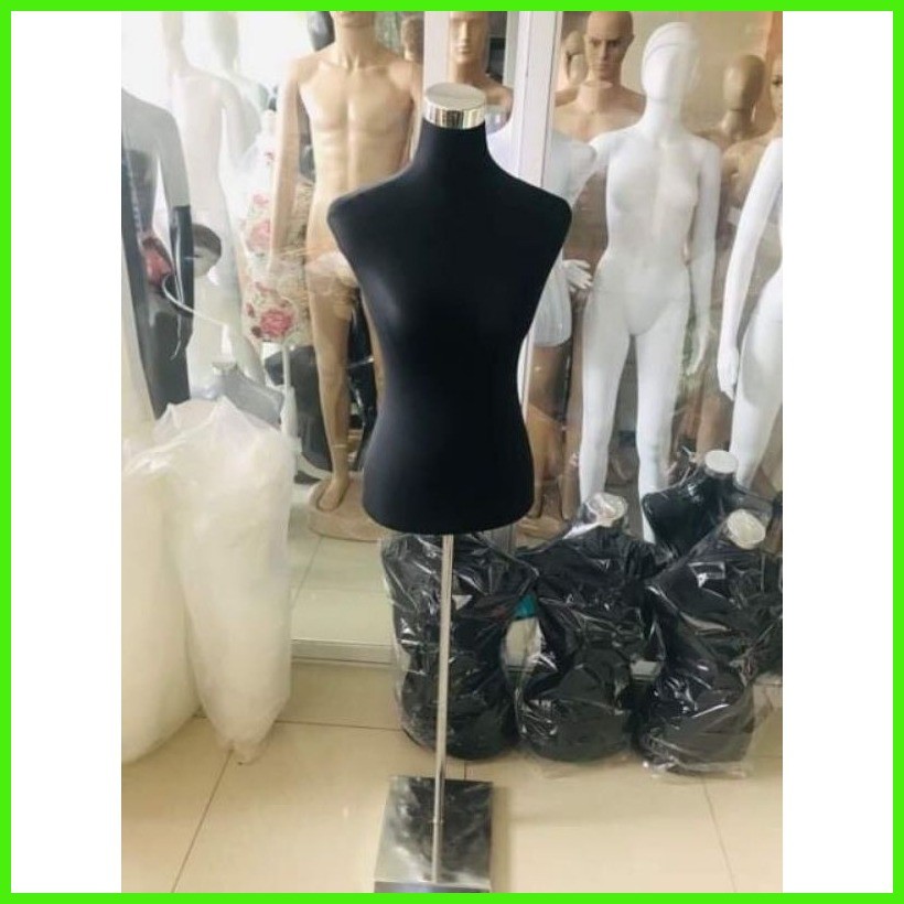 Pinnable Mannequin Manikin Female half body dress form with stand and ...