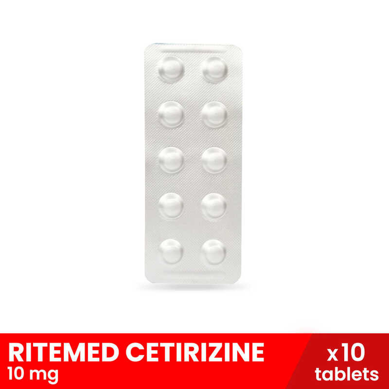 RITEMED Cetirizine 10Mg X 10 Tablets (Allergy Relief), Antihistamine ...