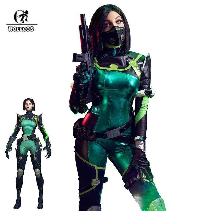 Xj ROLECOS In Stock Viper Cosplay Costume Game Valorant Viper Cosplay ...