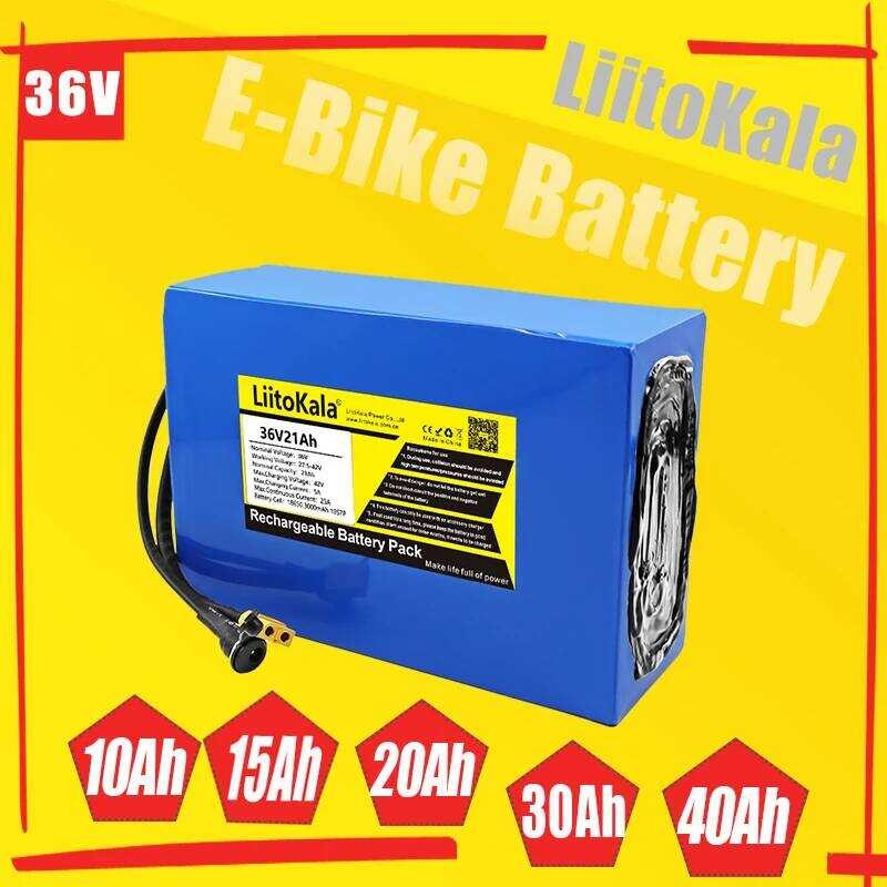 Liitokala 1 F 36V 30Ah 6Ah 10Ah 12Ah 15Ah 20Ah 24Ah E-Bike Baty Pack For Electric Bike | Shopee ...