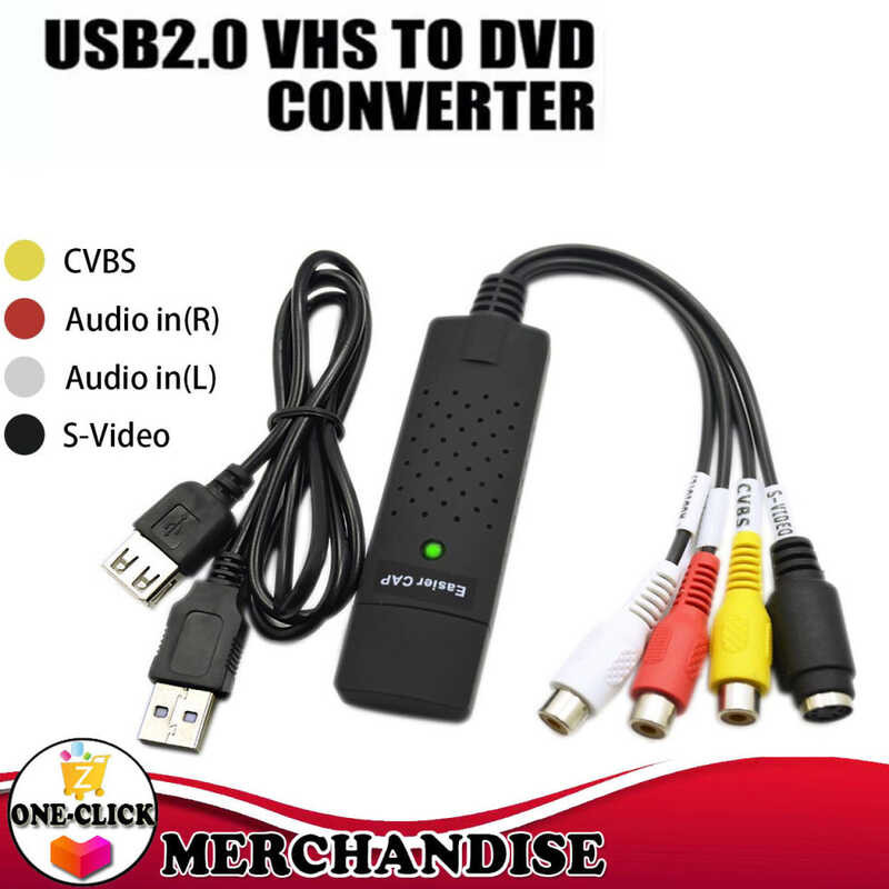 USB Video DVR Adapter With Audio Capture Card TV DVD VHS AV For ...