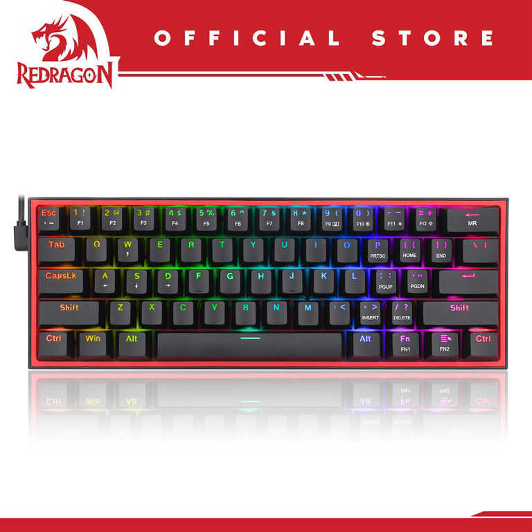 Redragon FIZZ K617 RGB USB Mini Mechanical Gaming Keyboard Red Switch ...