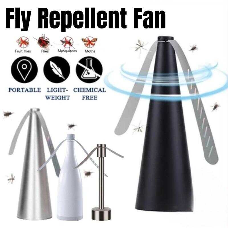 Fba Automatic Fly Repellent Fan Trap Leaf Table Food Protector Smart ...
