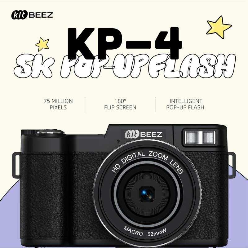 A72 【Kitbeez Kp-4】5K Ultra HD Wifi Digital Camera 75Mp 18X Zoom 180 ...
