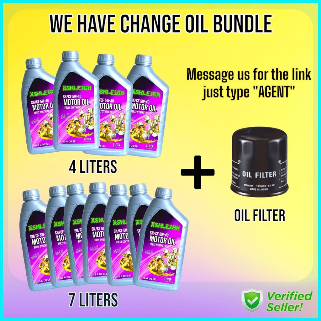 5w-40 Fully Synthetic Engine Oil 7L with Oil Filter Yzzd2 Toyota ...