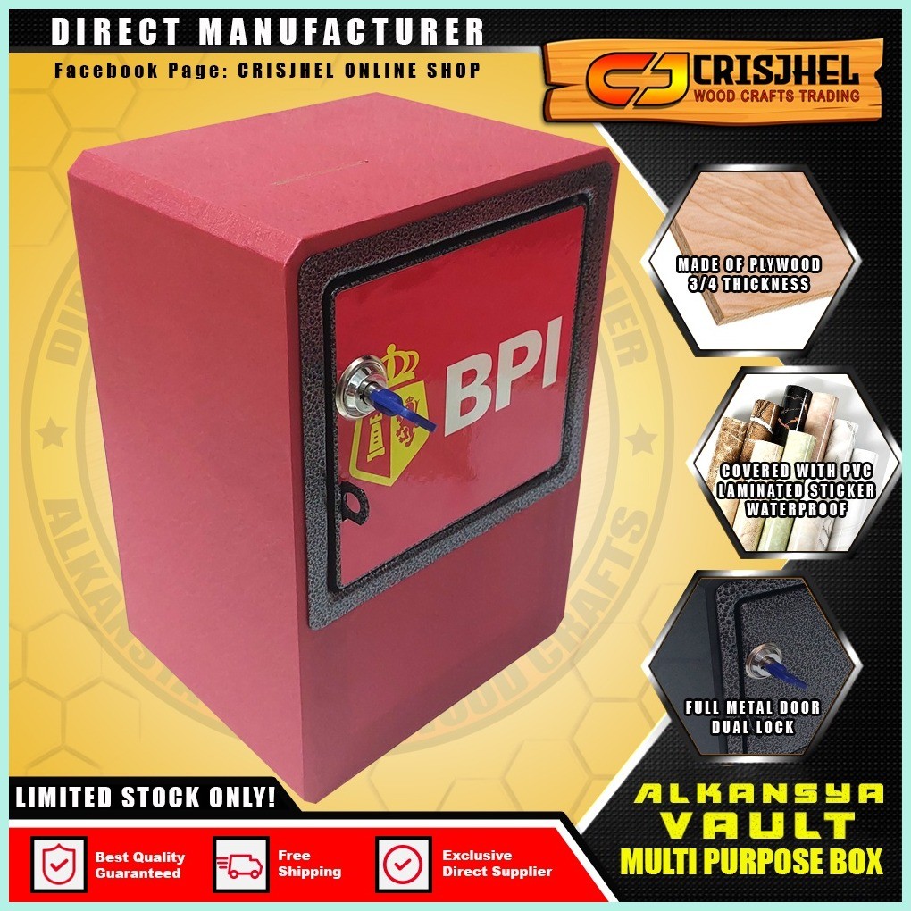 BIG-BPI BANK LOGO DESIGN alkansya vault multi purpose safety box direct ...