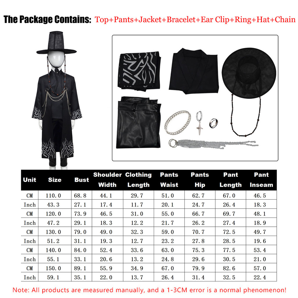 Kids Boys Jinu Kpop Demon Hunters Cosplay Saja Boys Costume Disguise ...