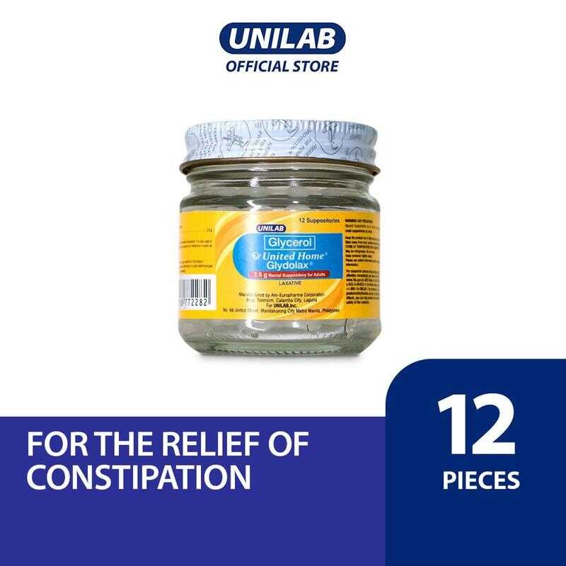 United Home Glydolax Adult Suppository Bottle 12 Pcs (For The Treatment ...
