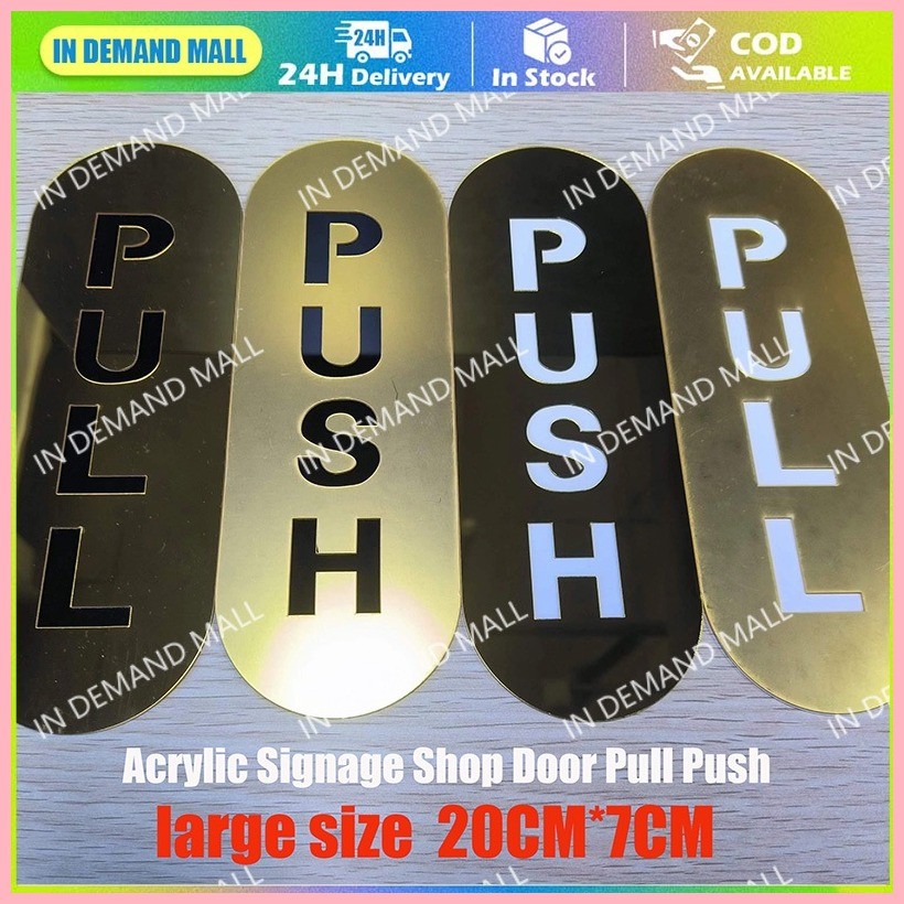 Fast Shipping 20CM*7CM Acrylic Signage Shop Door Pull Push Sign ...