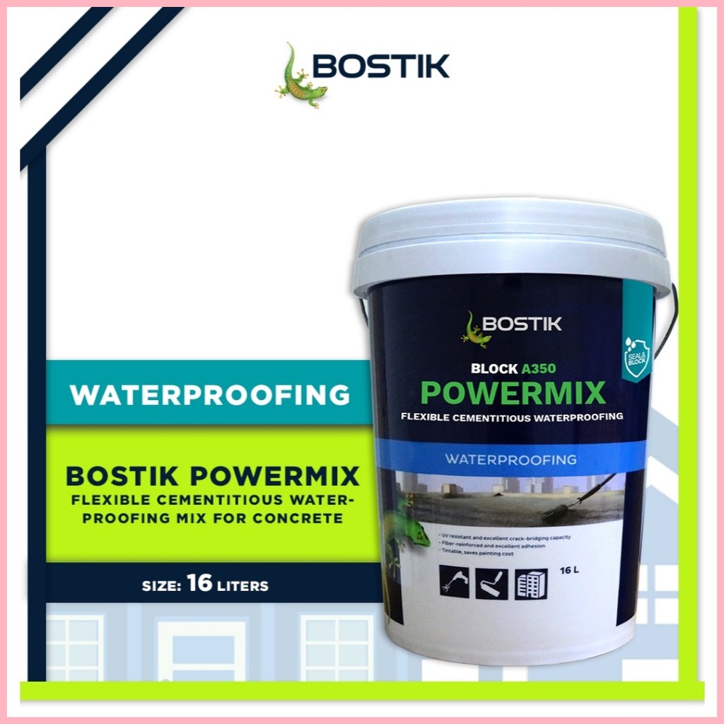 Bostik Block A350 Powermix Flexible Cementitious Waterproofing Mix For ...