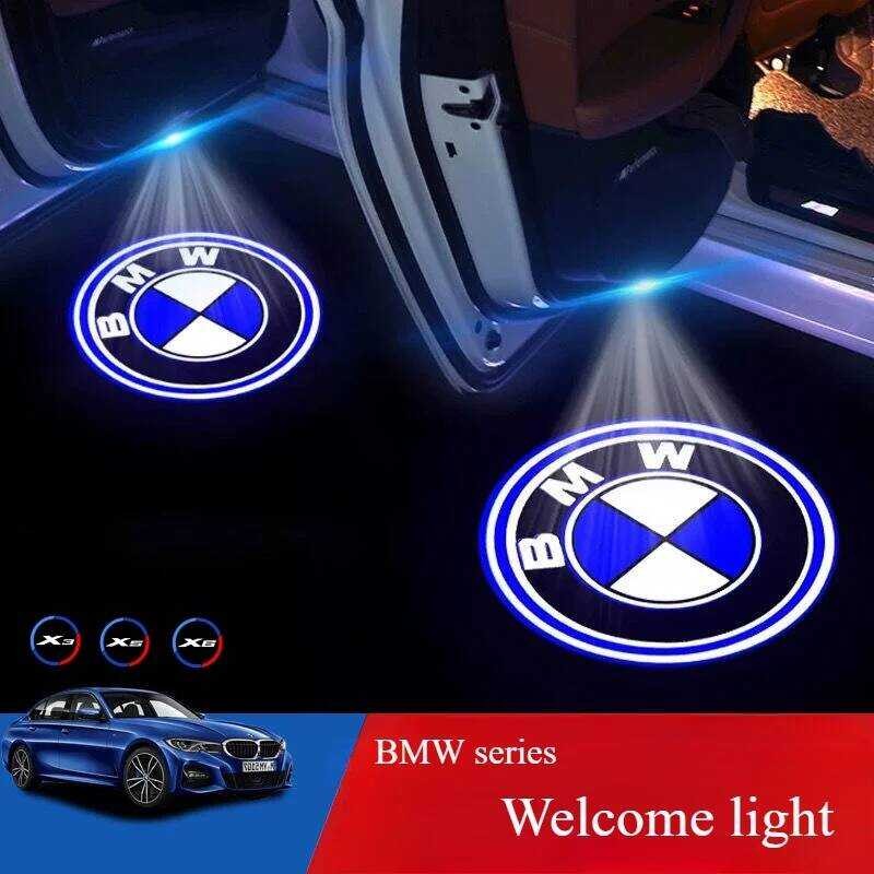 03 Car 2 Welcome Emblem Lamp For X1 X2 X3 X4 X5 X6 Door Light LED ...