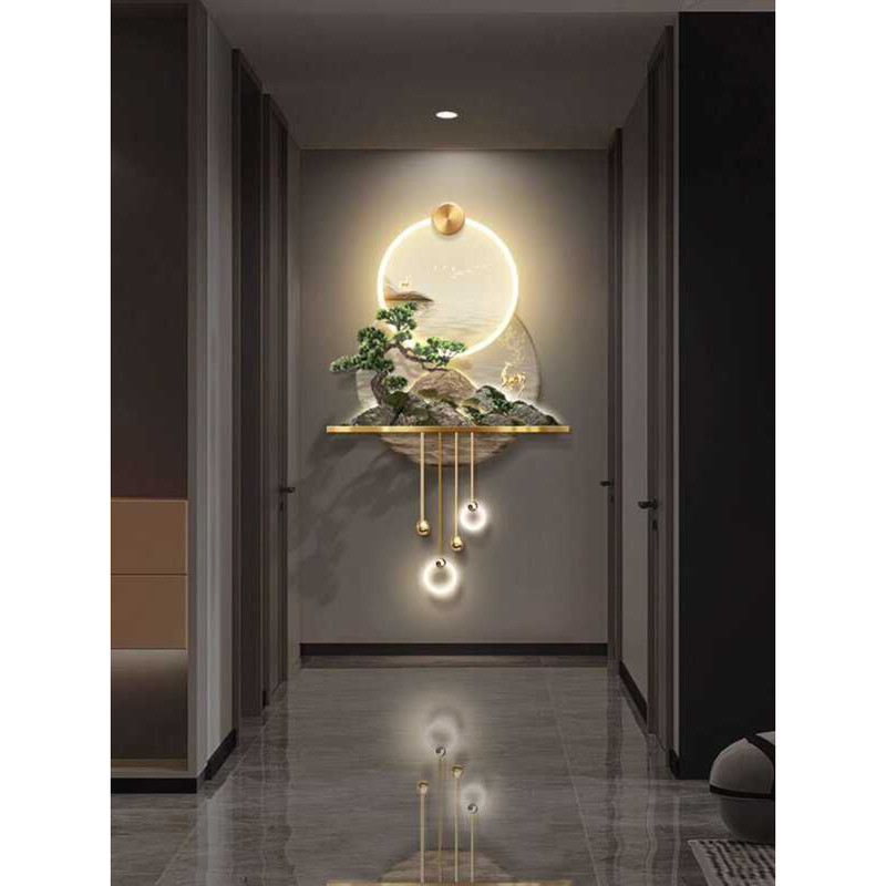 Entrance Luminous Decorative Light 3D Relief Corridor End LED Wall Lamp ...