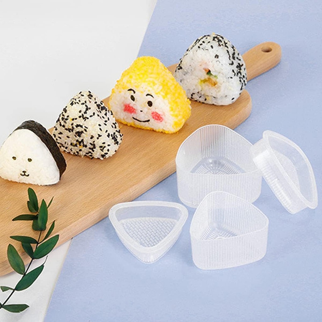 Onigiri Mold, Musubi Maker Press and 2 Triangle Rice Molds, Non Stick ...