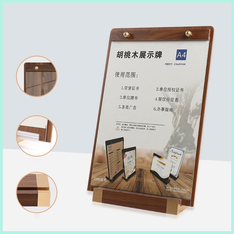 A4 Milk Tea Coffee Shop Desktop Display Billboard Acrylic Restaurant ...