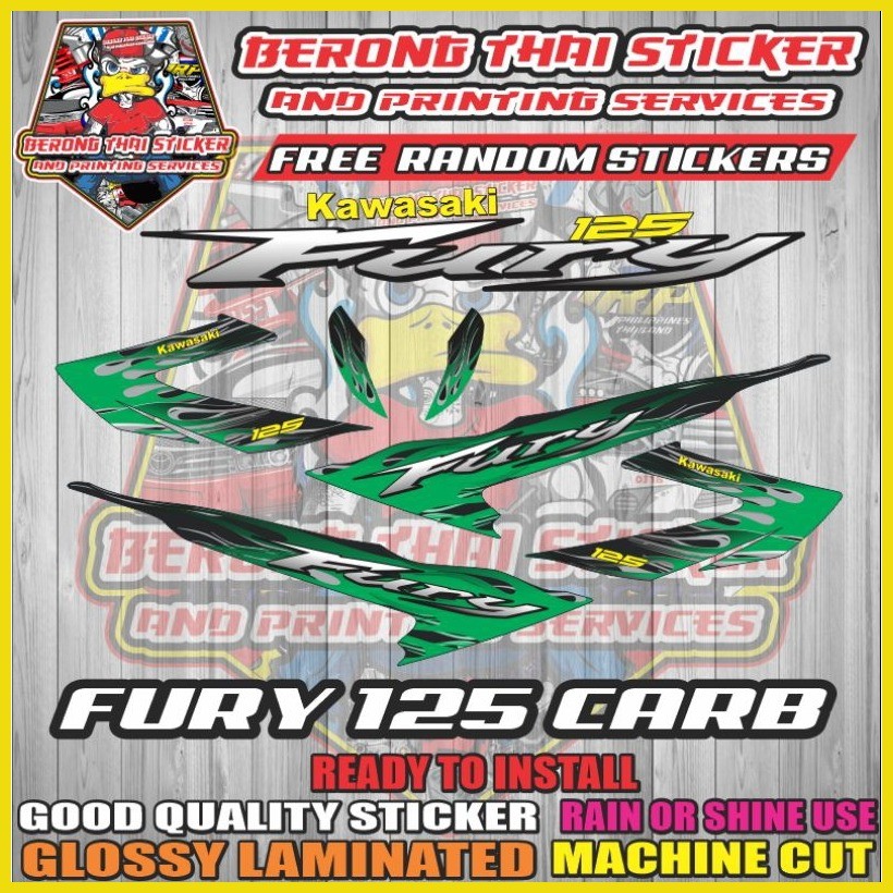 Kawasaki Fury 125 Carb Decal Glossy laminated | Shopee Philippines