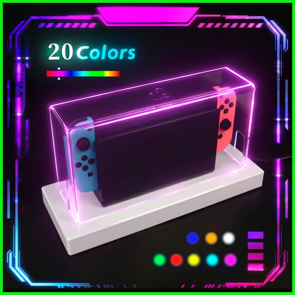 20 Colors Light Emitting Nintendo switch acrylic dust cover case oled ...