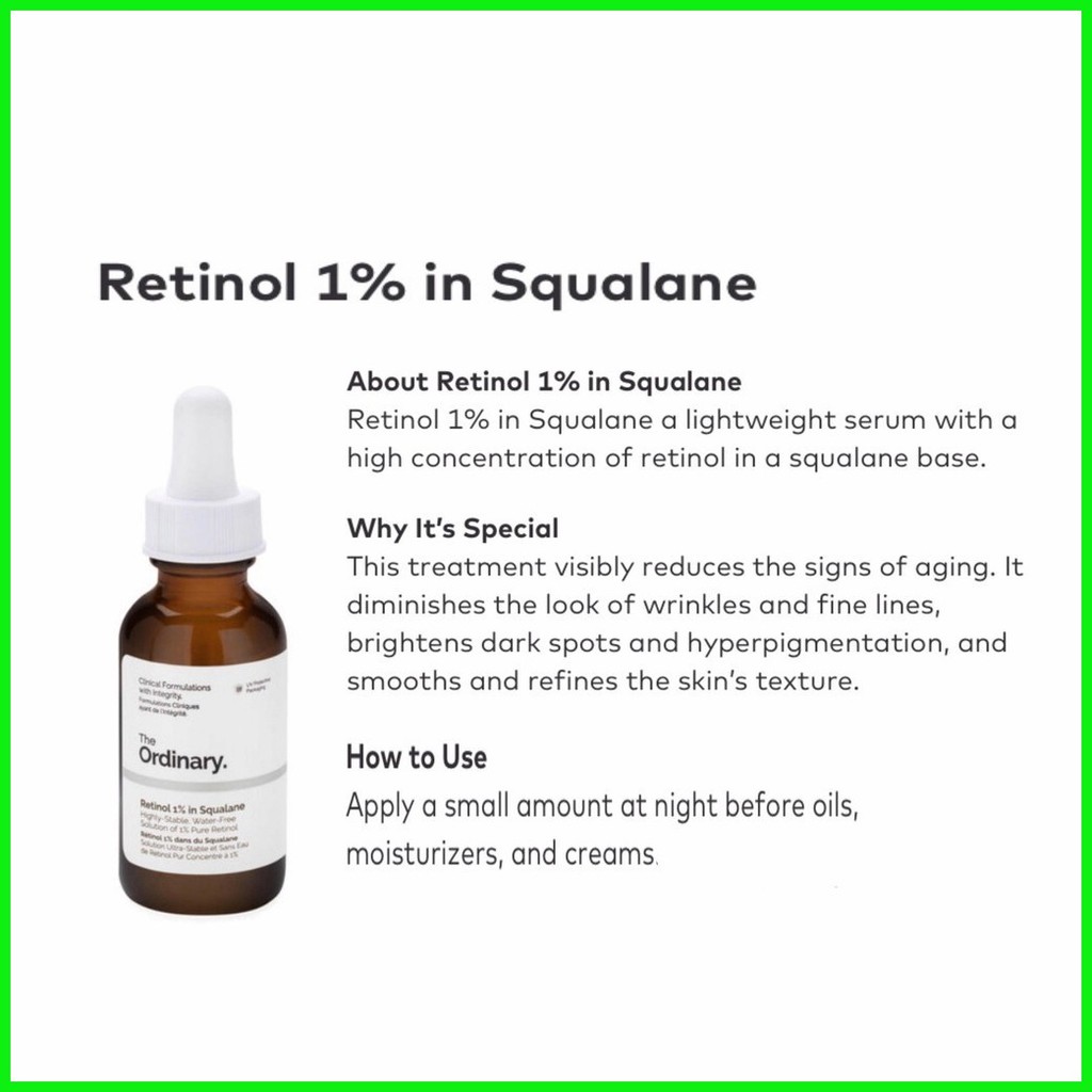 The Ordinary Retinol Serum 0.2% / 1% / in Squalane - 30ml Facial Anti ...