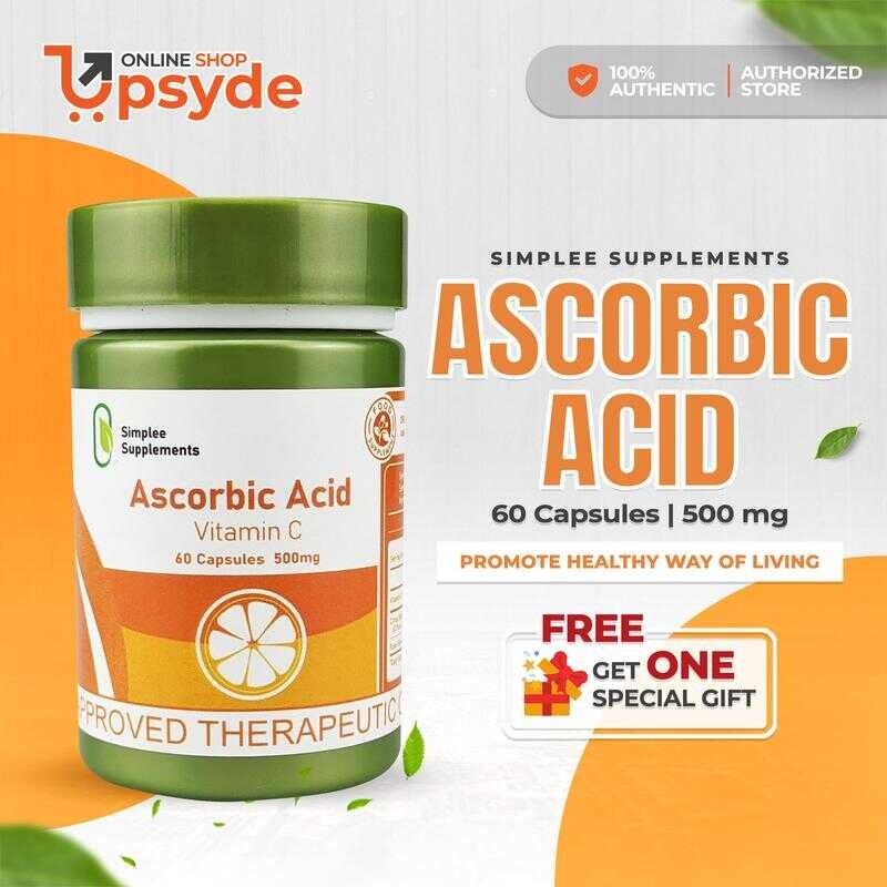 Simplee Ascorbic Acid (Vitamin C) Capsule Supplements – FDA Approved | 500Mg 60 Capsules Daily ...