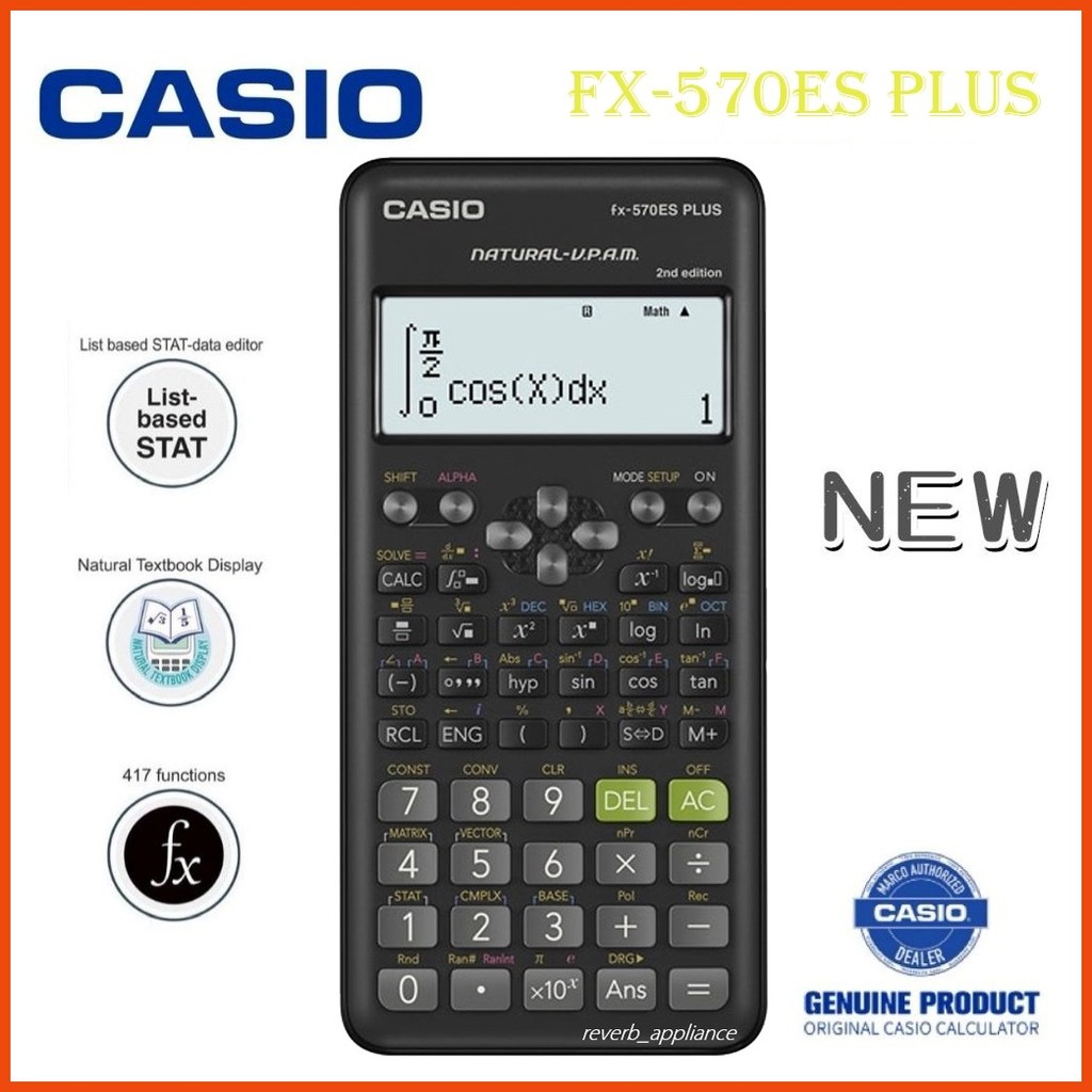 CASIO Scientific Calculator Fx 570ES plus 2nd Solar portable calculator ...