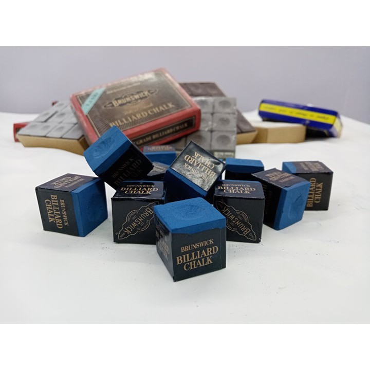 buy 12 take 12 PCS BRUNSWICK BLUE /TISA NG BILYARAN/ BILLIARD CHALK ...