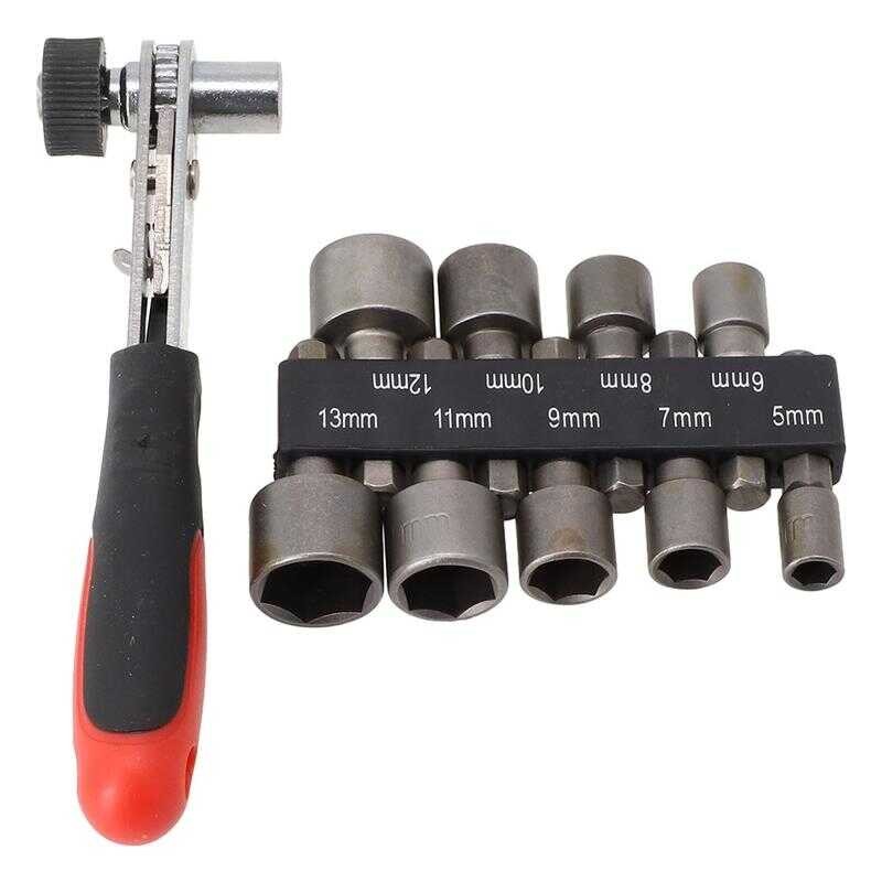 10Pcs Ratchet Wrench 5-13Mm Power Nut Driver Adapter Pawl Socket ...