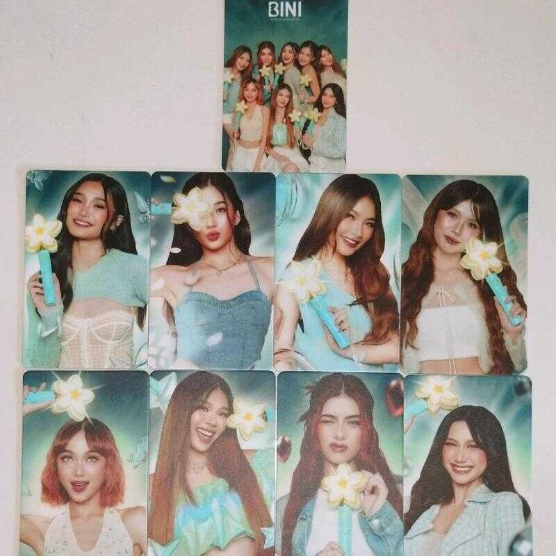 [Fanmade] BINI LIGHTSTICK BLOOMBILYA PHOTOCARD 9Pcs With Backprint ...