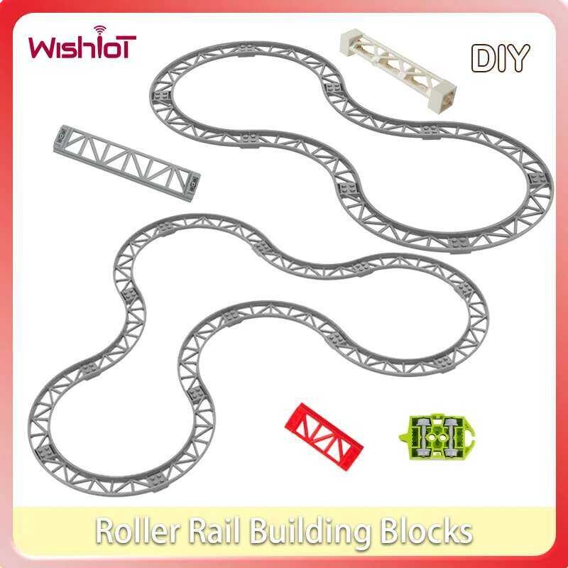 W Roller Coaster Track MOC Building Block Rail Chassis Bow Slope ...