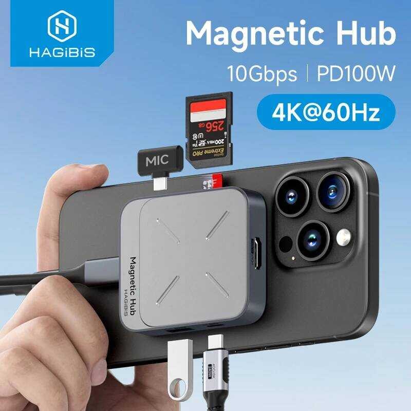 53 Hagibis 2 Magnetic USB C Hub Type-C Multiport Adapter Docking ...