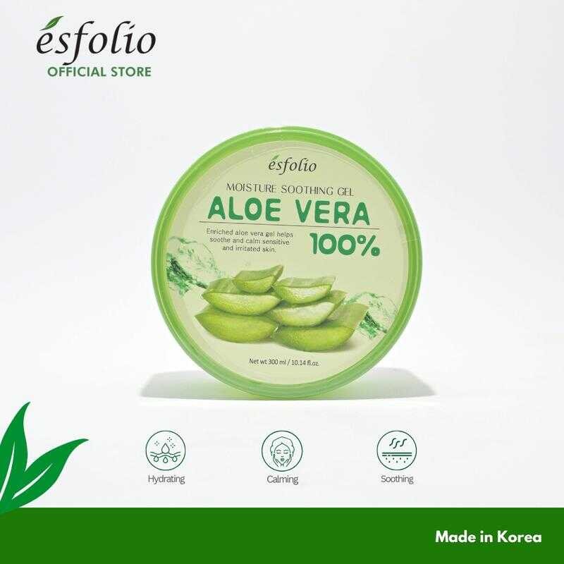 ESFOLIO Aloe Vera Moisture Soothing Gel 100% 300Ml B06 | Shopee Philippines