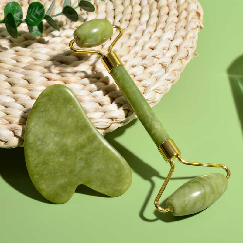 Green Phoenix Jade Roller Scraping Set Green Phoenix Jade Calf Horn ...