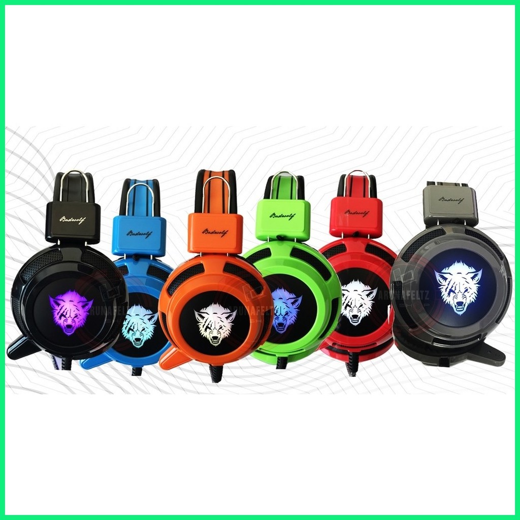 Badwolf V8 Led Headset (Black, Blue, Green, Red) | Shopee Philippines