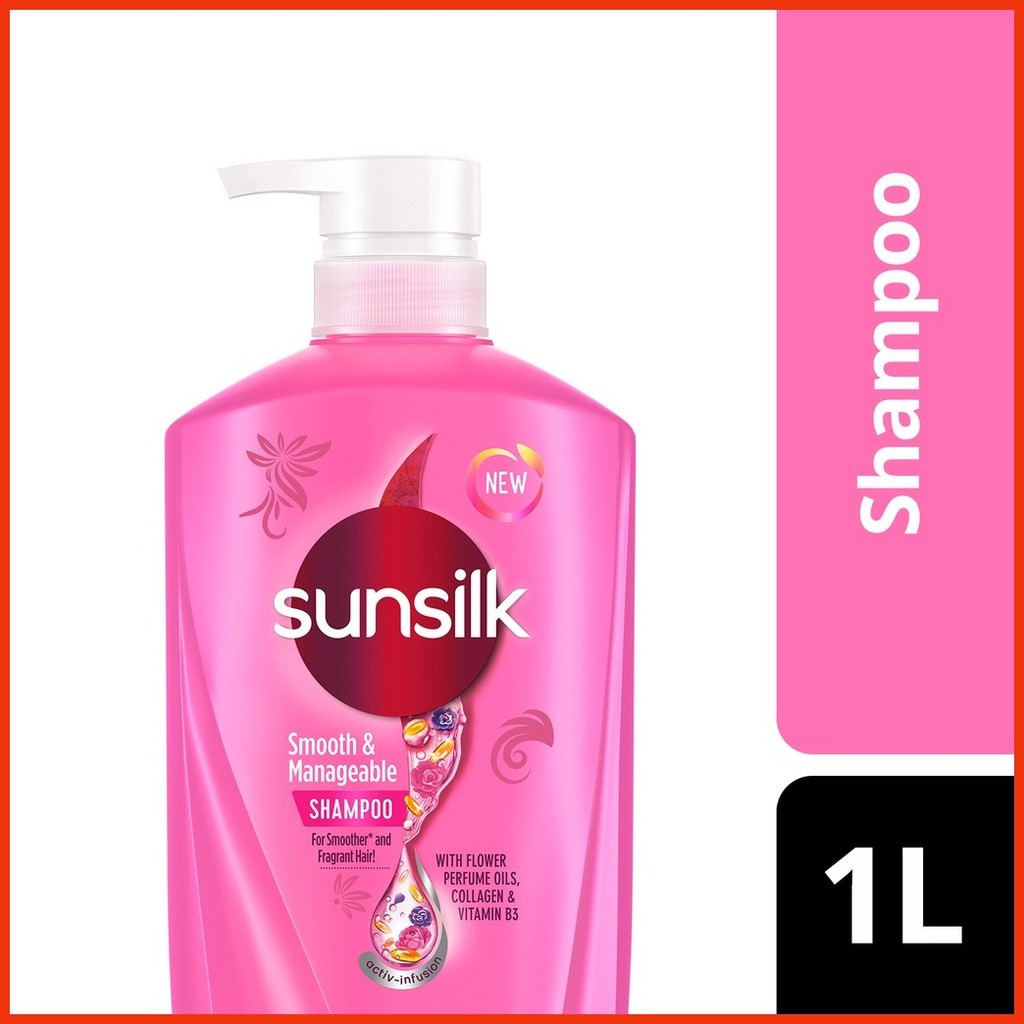 SUNSILK Shampoo Pink Smooth & Manageable 1L | Shopee Philippines