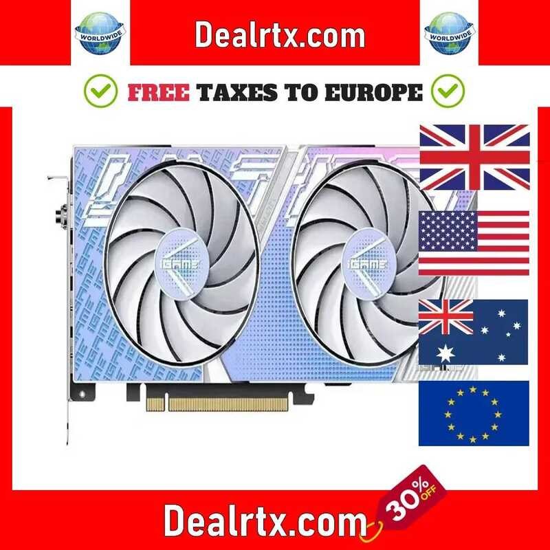 Yy USED Colorful Geforce RTX 4060 Ultra W DUO OC 8Gb Graphics Card ...