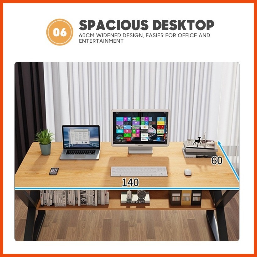 ️COD️120CM Computer desk table Thick solid wood furniture Office table ...