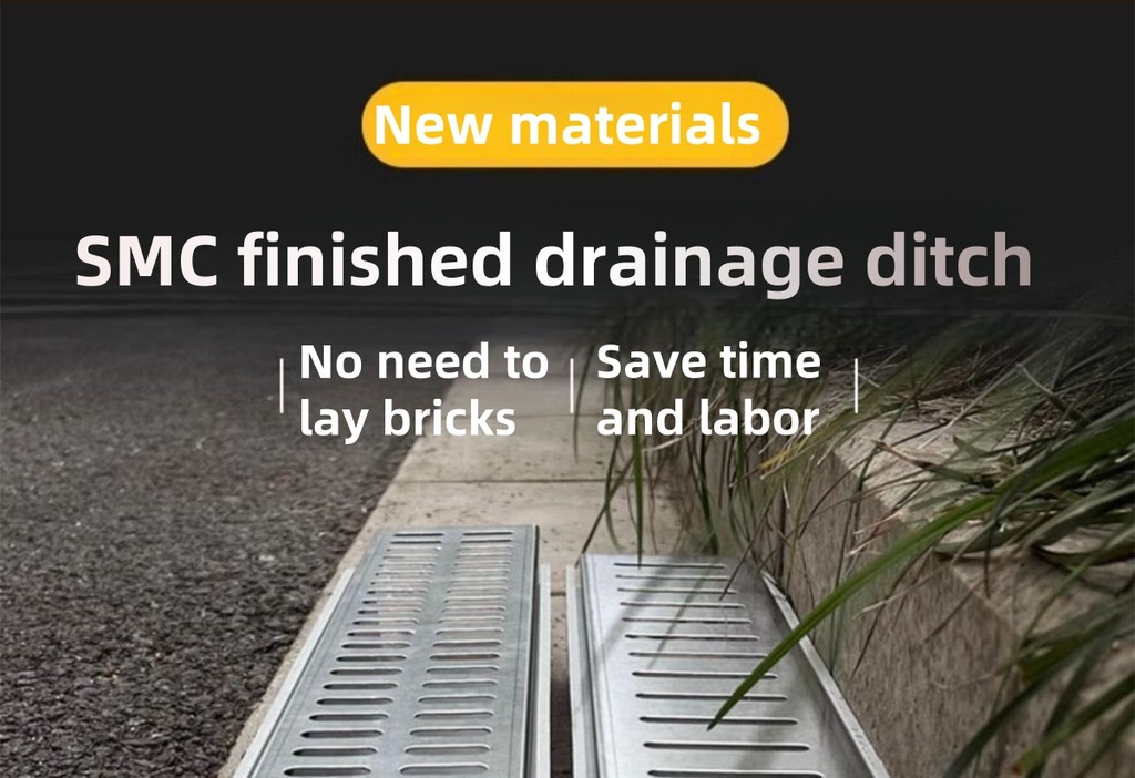 Stainless Steel Cover Resin Drainage Gutter | U-Groove Linear Drain ...