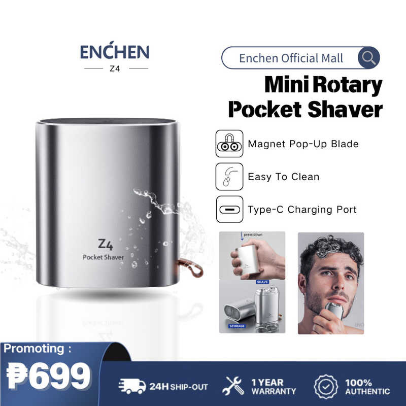 Enchen Mini Z4/K8 Portable Electric Travel Shaver With Pop-Up Hidden ...