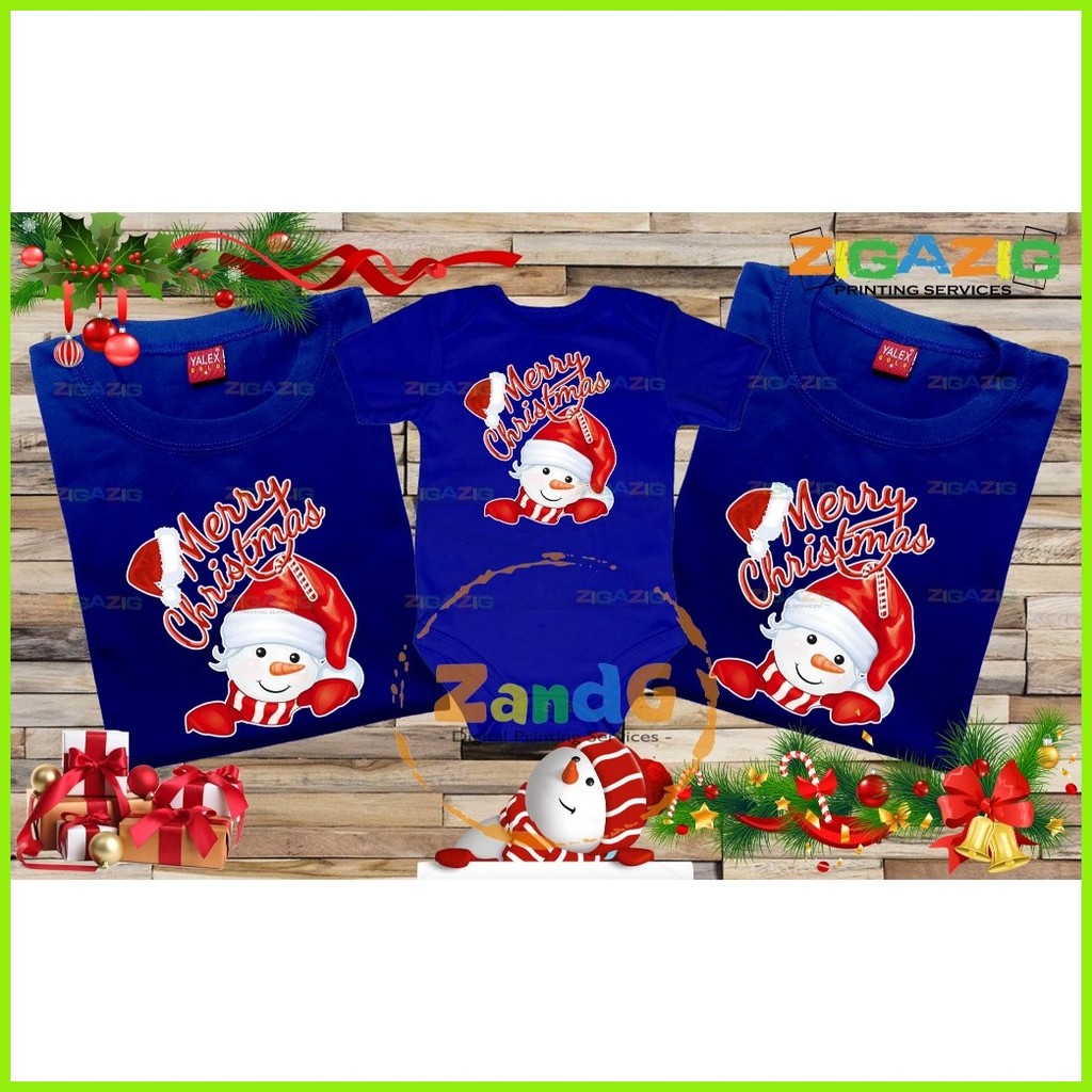 Christmas Family Shirt Snowman (Sold per piece) | Shopee Philippines