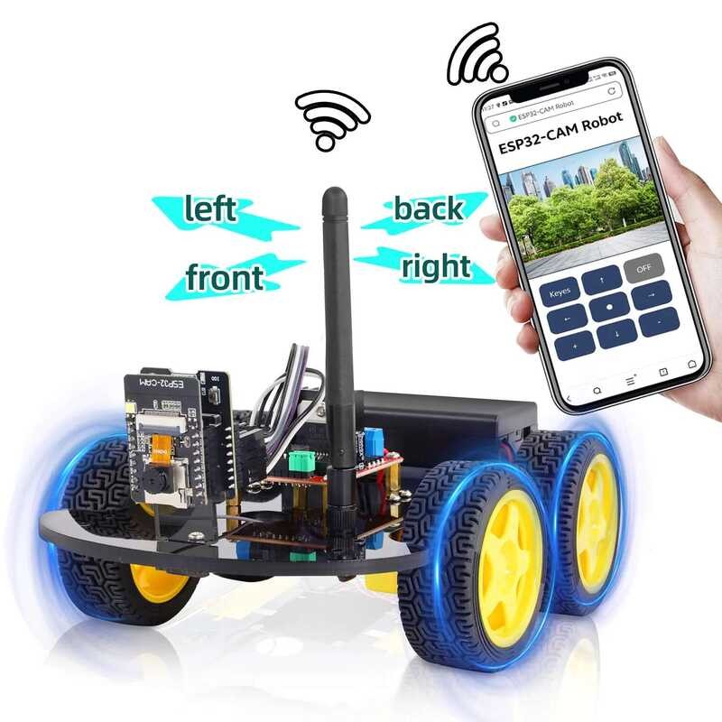 Y Keyestudio Esp32-Cam 4Wd&2Wd Wifi&Camera Smart Car For Arduino Esp32 ...