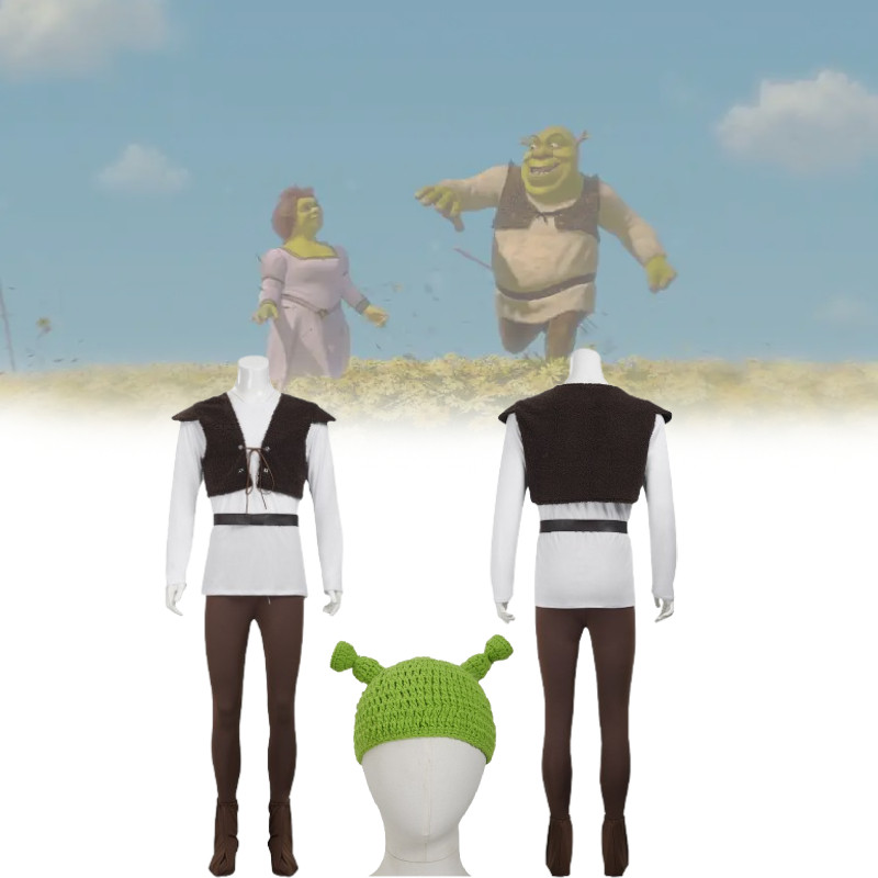 Themed Cosplay Shrek Suit With Retro Style Polyester For Halloween Play ...