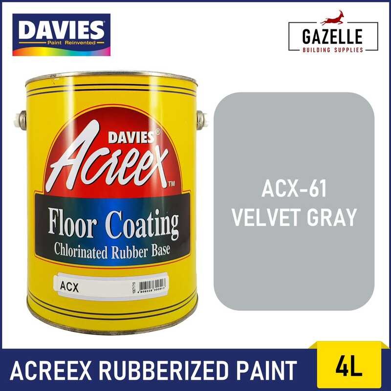Davies Acreex Rubberized Floor Paint Velvet Gray - 4L 796 | Shopee ...