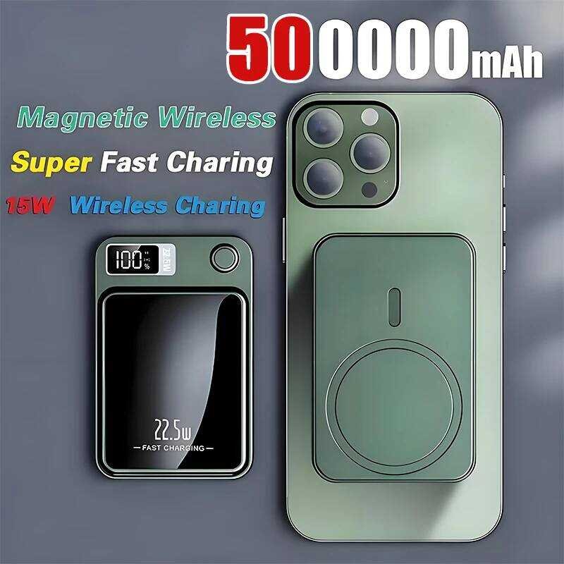 Yy 500000Mah Magnetic Power Bank Wireless Fast Charger Magsafe Portable ...