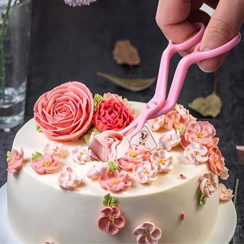 128pcs Pink Cake Decorating Set Non-Slip Turntable with Piping Tips ...