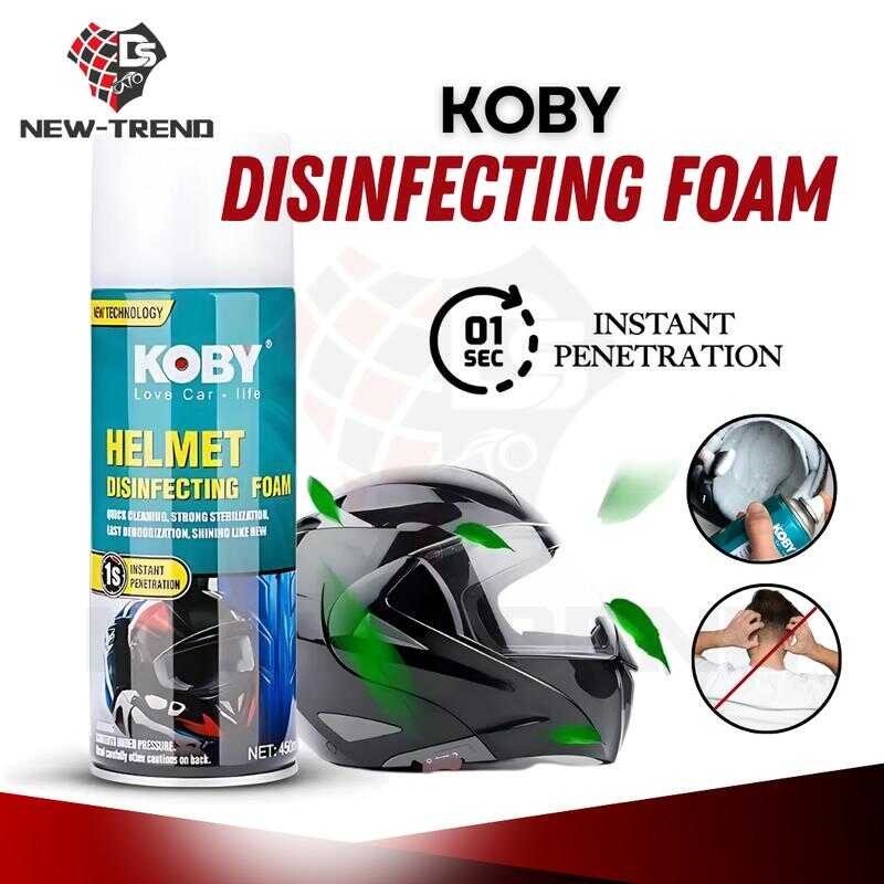 KOBY Helmet Disinfecting Foam Spray 450Ml Sanitizer Disinfectant ...