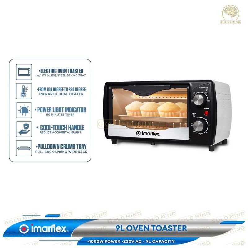 Imarflex Oven Toaster / 9 Liter Infrared Dual Heater 1000 Watts It-902S ...