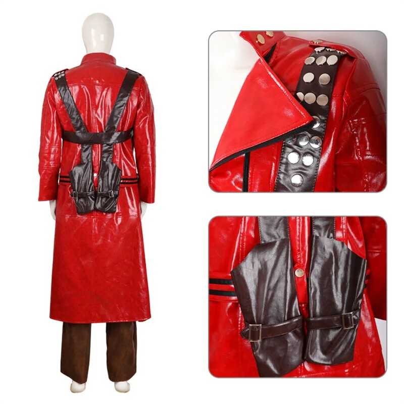 Devil May Cry Dante Cosplay Costume Halloween Red Leather Jacket Game ...